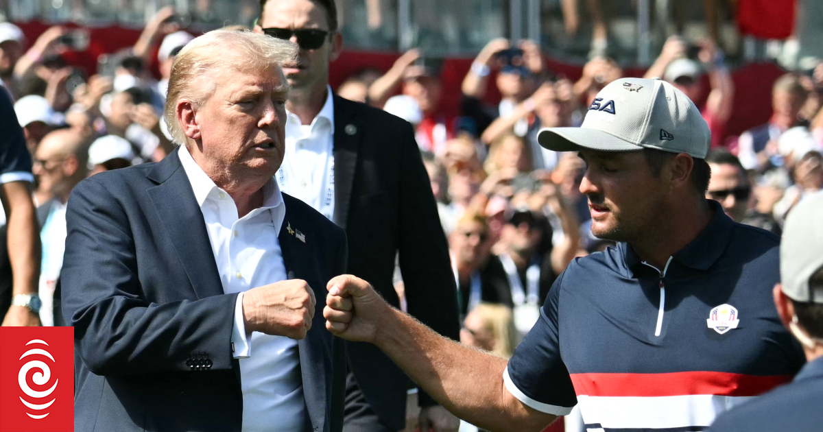 Trump met with cheers at Ryder Cup, as US get off to rough start | RNZ News