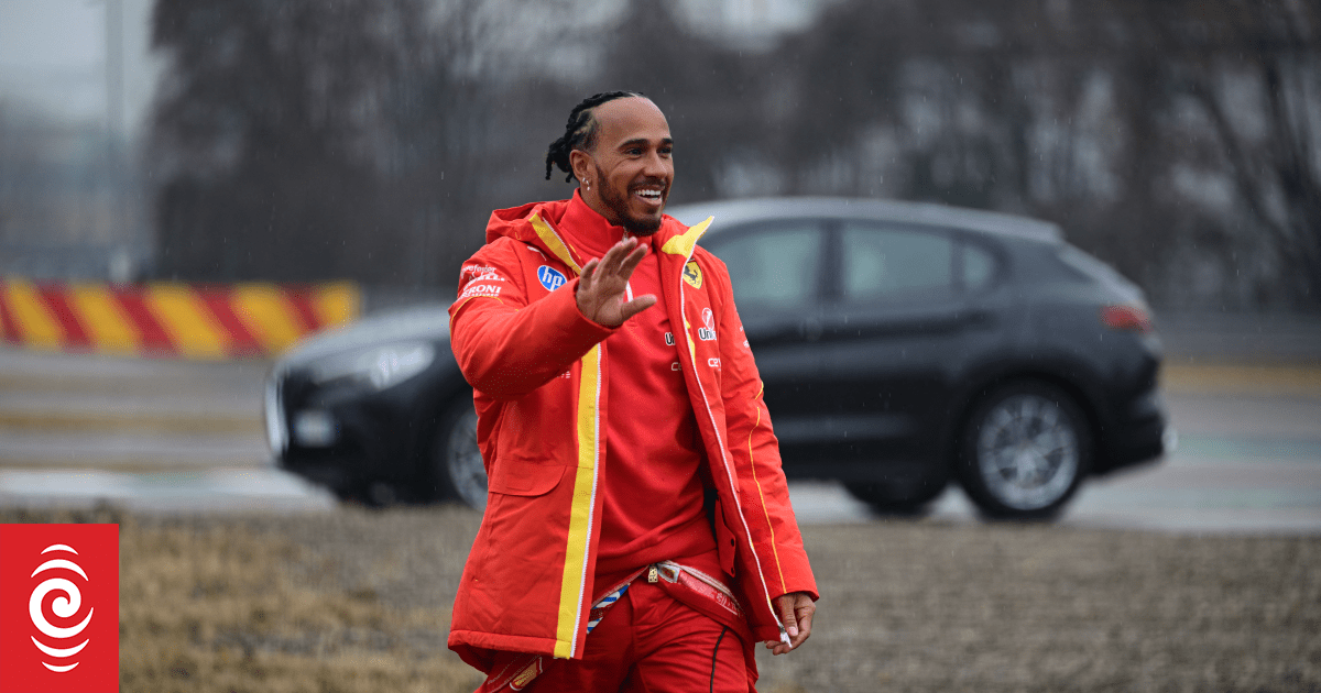 Lewis Hamilton crashes Ferrari at Barcelona track | RNZ News