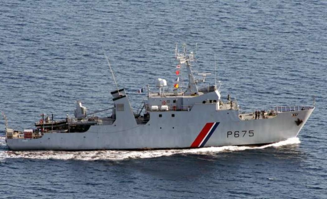 French ship visits Cooks after surveillance mission | RNZ News