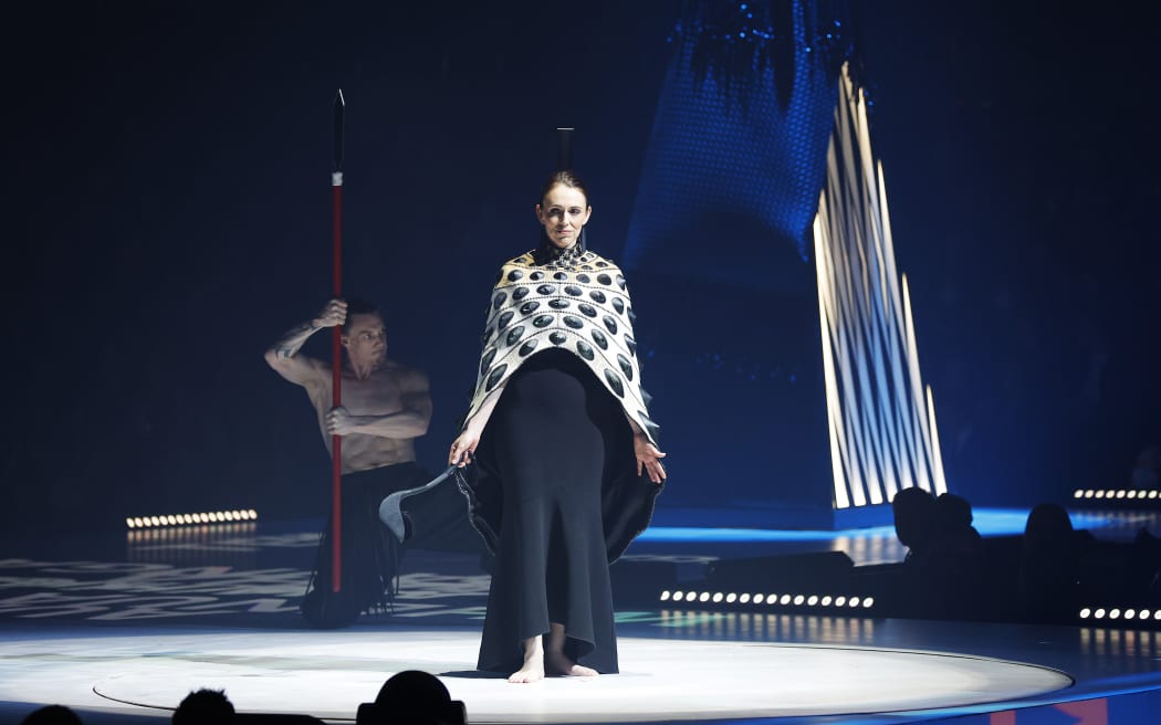 Jacinda Ardern models at World of Wearable Arts award show | RNZ News