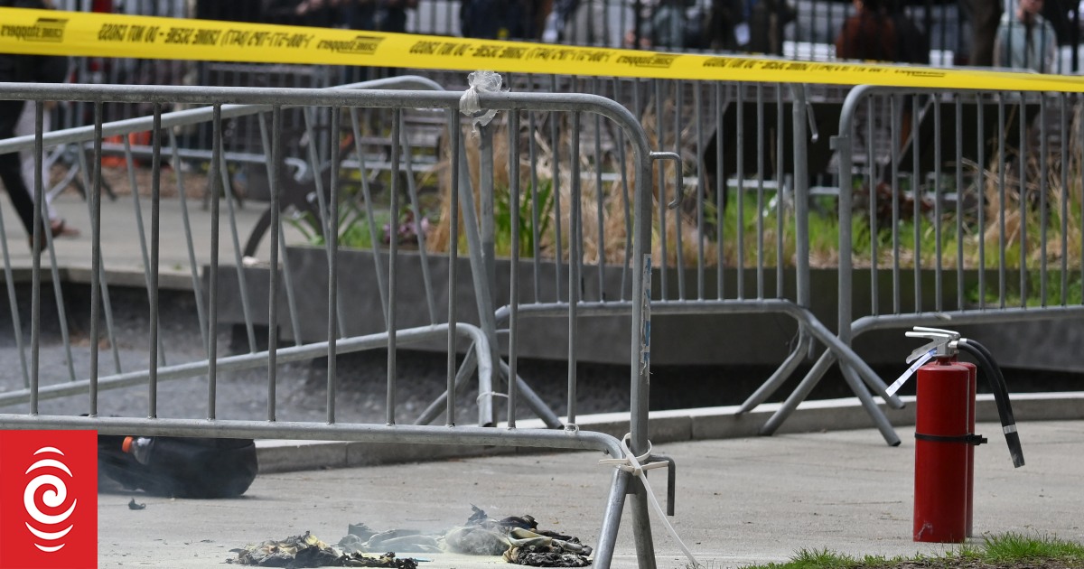 Man sets self on fire outside New York court where Trump trial under ...