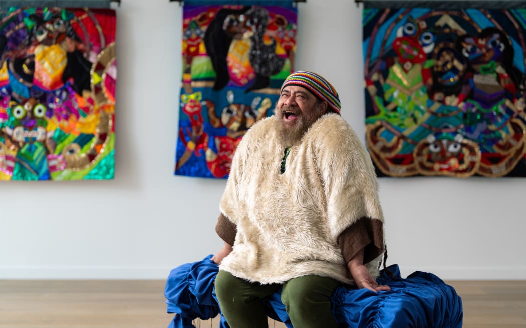 Stitching bling, satin & velvet into Toi Māori with Maungarongo Te Kawa ...