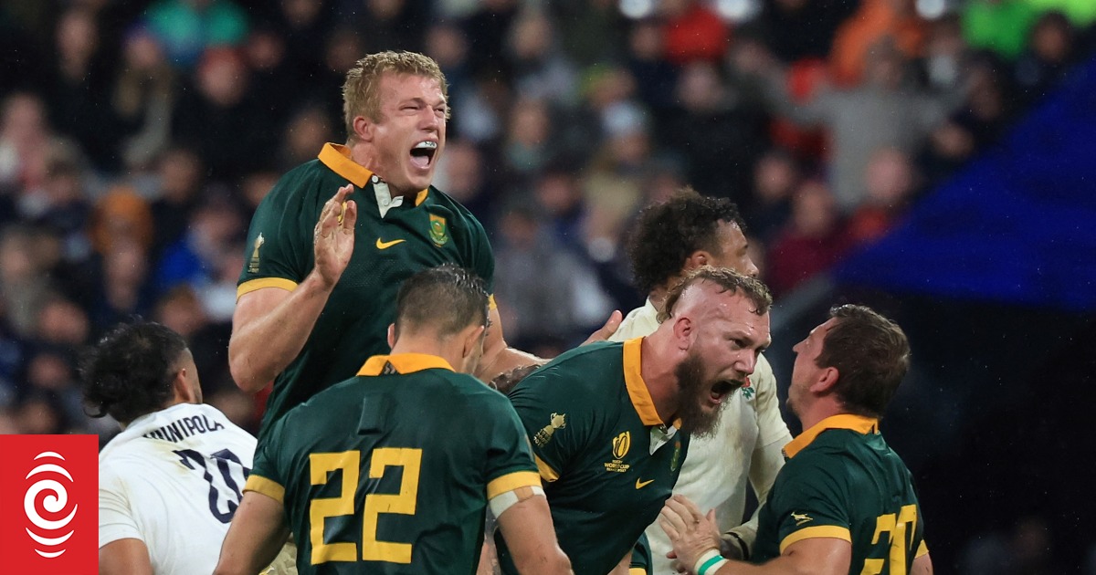 Rugby World Cup: Springboks win semi-final wrestle to set up All Blacks ...