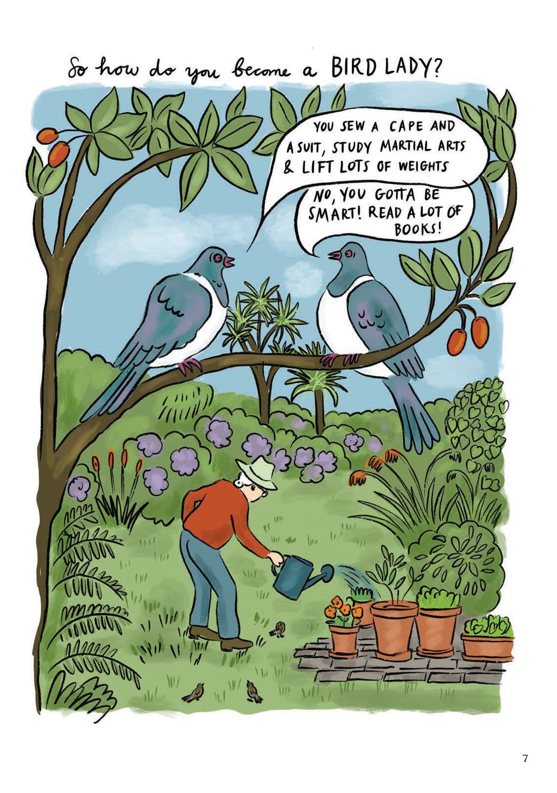 Johanna Emeney and Sarah Laing: picturing Auckland’s famous bird lady | RNZ