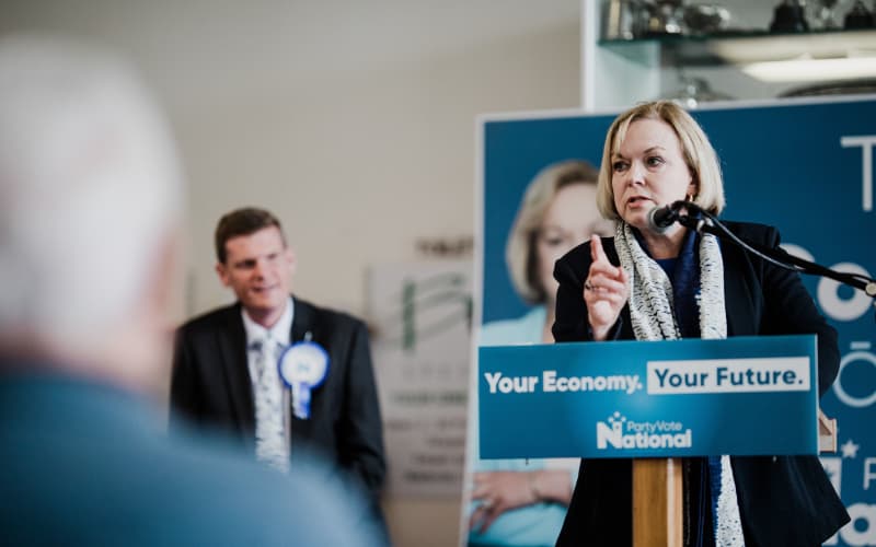 Election 2020: Collins doubles down on wealth tax attack | RNZ