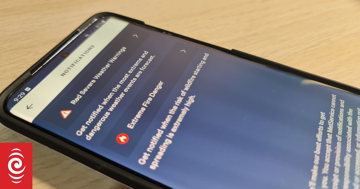 MetService app to warn users of disasters | RNZ