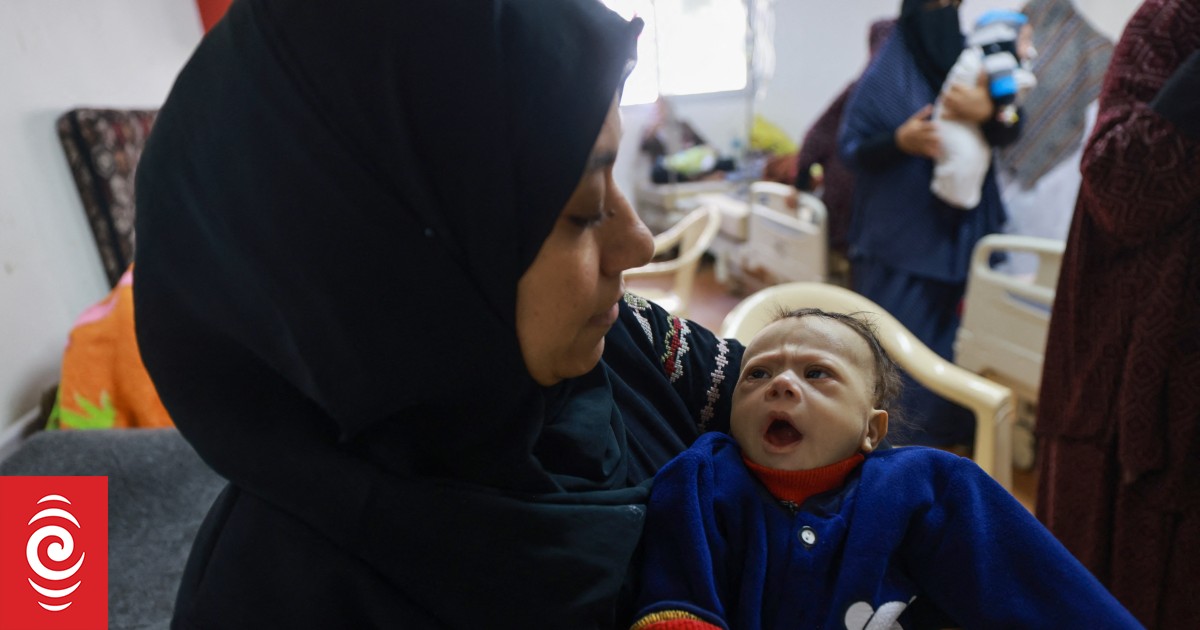 Emaciated children at Gaza hospitals as hunger crisis worsens | RNZ News