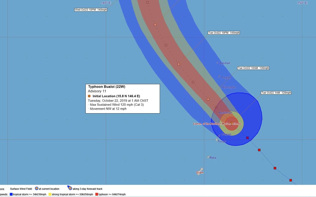 Typhoon Bualoi passes close to Northern Marianas | RNZ News