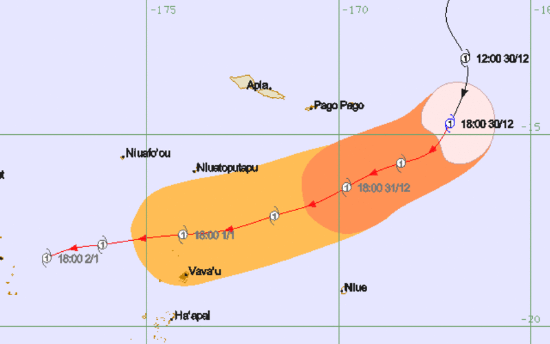 Cyclone Ula heading for northern Tonga | RNZ