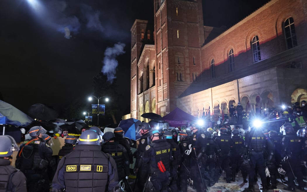 UCLA: Police clear out pro-Palestinian encampment and detain protesters ...