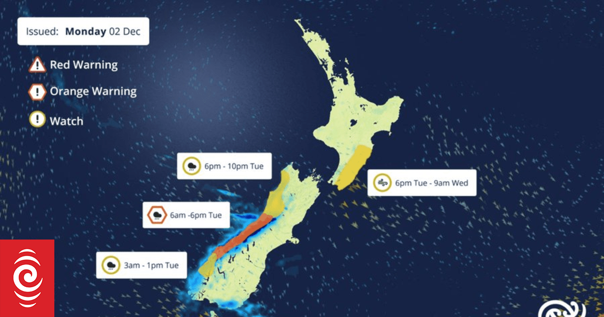 Week's weather forecast: Heavy rain warnings as heat rises | RNZ News