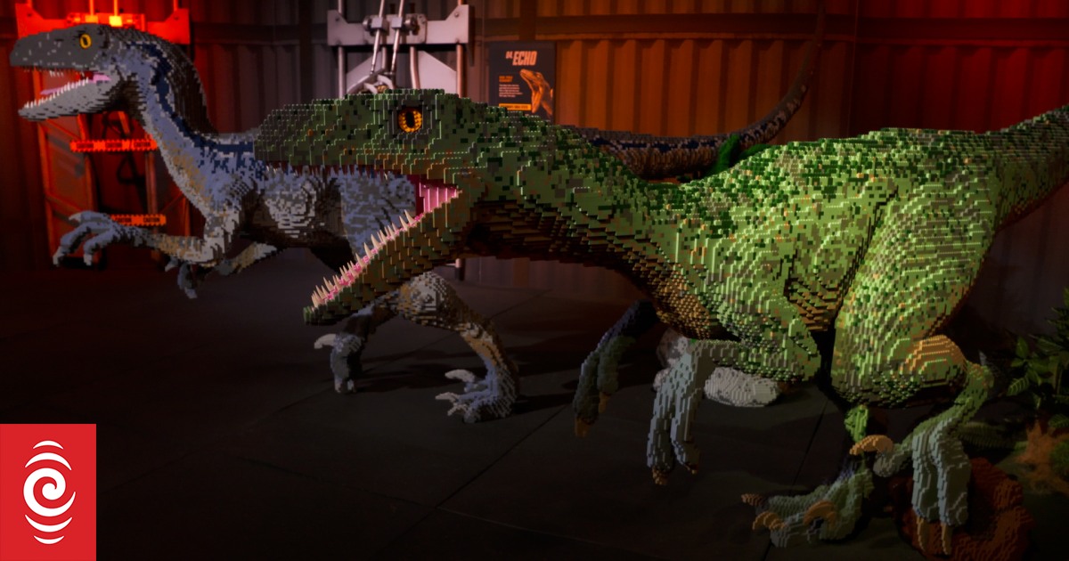 Tākina launches with hands-on Lego Jurassic Park exhibition | RNZ News