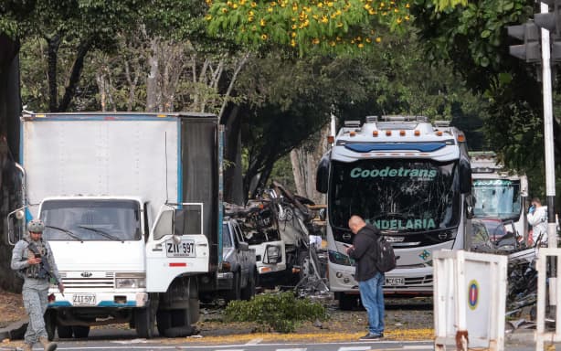 Attack on police helicopter and explosion near air base leave at least ...
