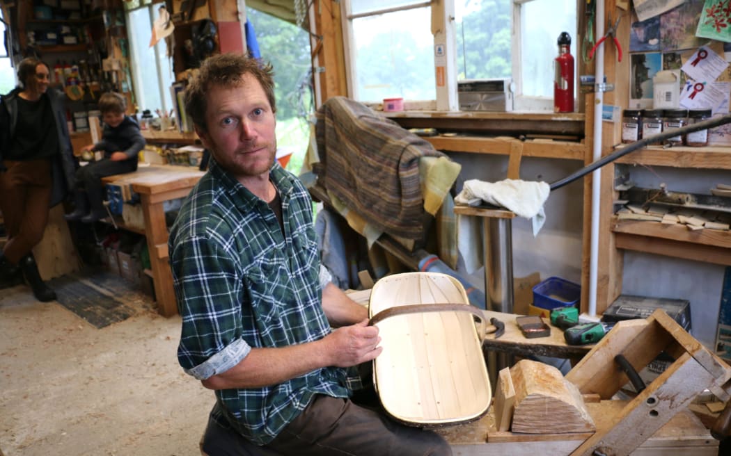 Tony Hitchcock crafts wooden trugs from local materials in Golden Bay ...