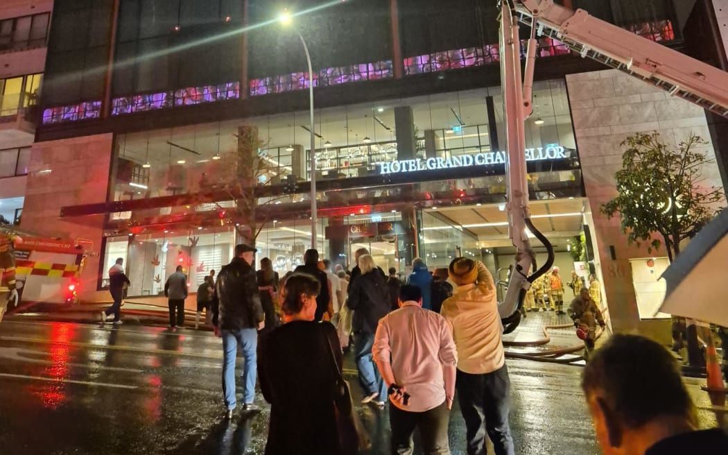 Auckland Hotel Grand Chancellor evacuated following fire | RNZ News