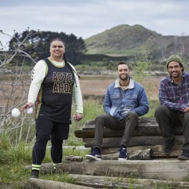 Hāngī Pants, Jake Mokomoko and Claire Varley | RNZ