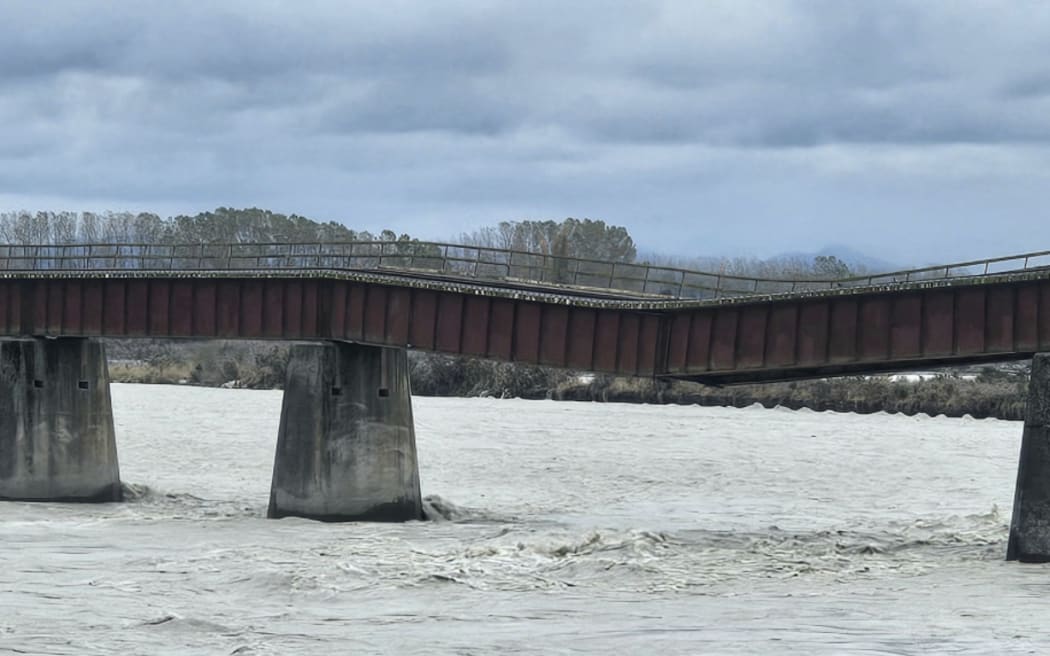 Rangitata rail bridge being assessed after floodwaters wash away ...