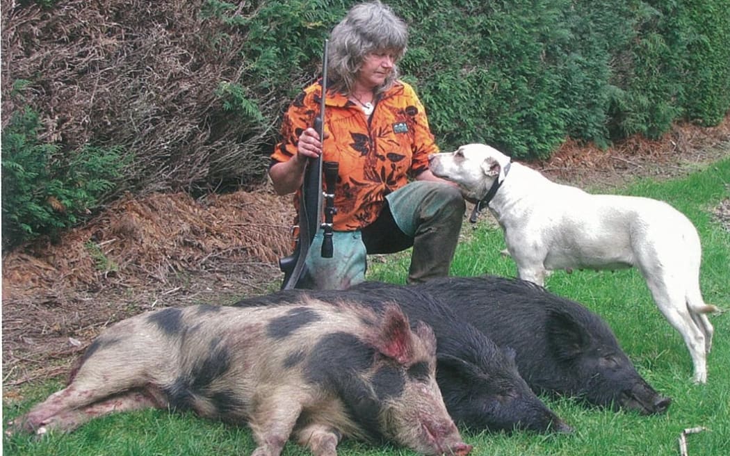 Pig hunting escapades of a woman in pink | RNZ
