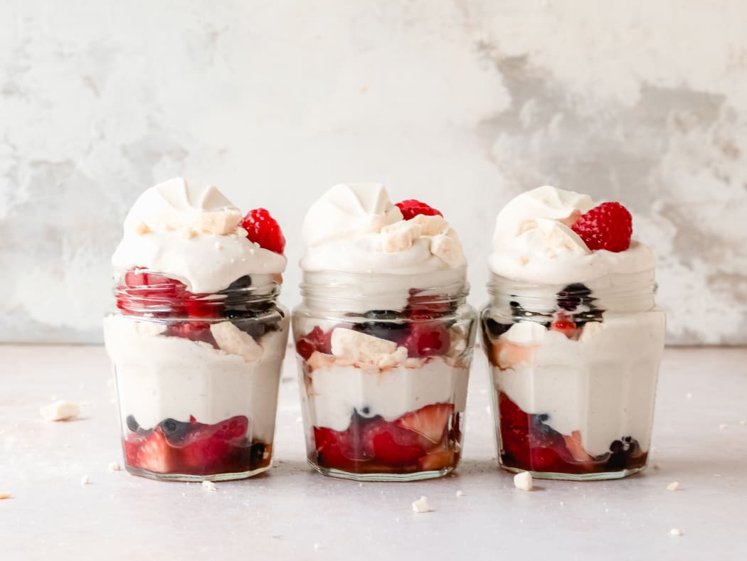 Summer Berry 'Mess' with Greek Yoghurt & Cinnamon Meringues | RNZ Recipes