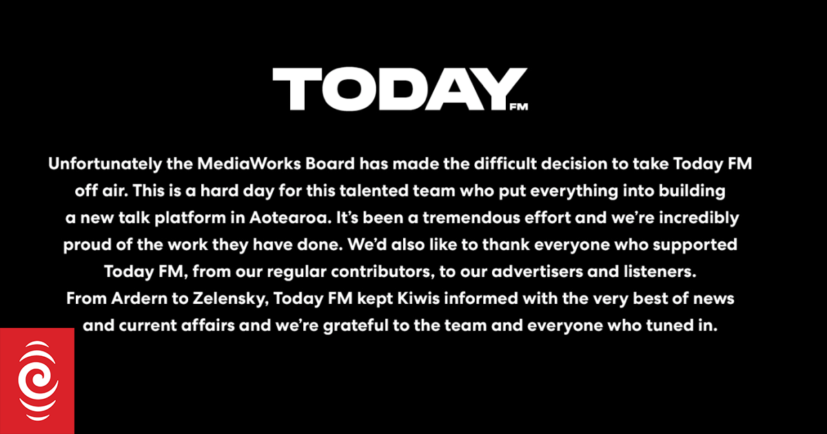 Today FM turned off - and erased | RNZ
