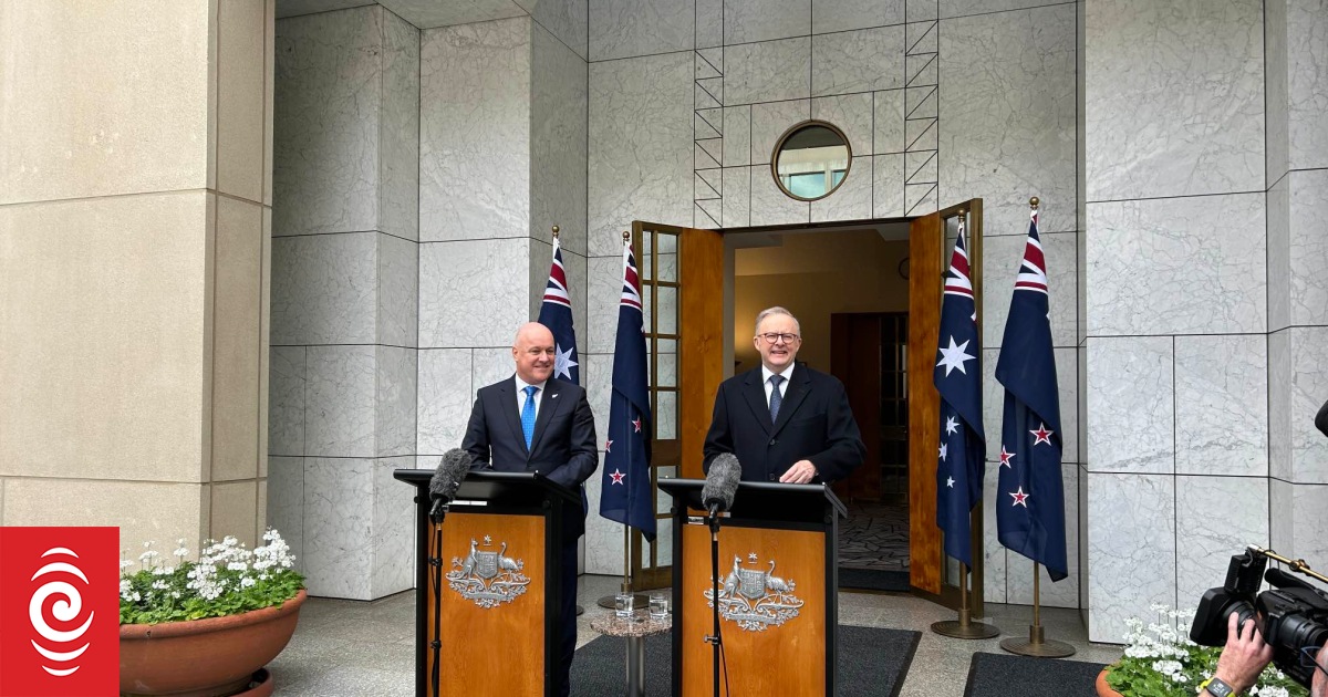 Christopher Luxon and Anthony Albanese discuss cybersecurity, 501s and ...