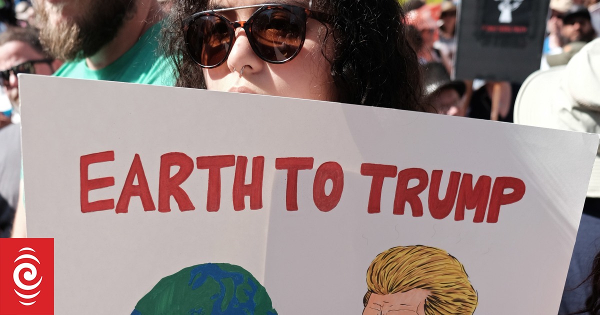 Guam protests Trump's stance on climate change | RNZ News