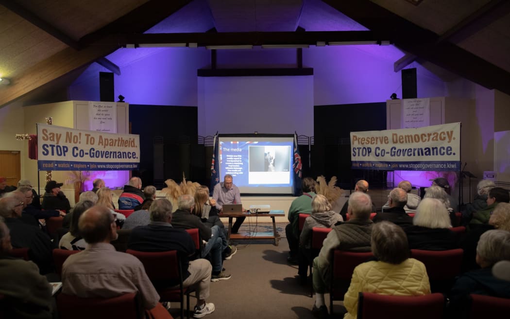 Māori refused entry to Stop Co-Governance meeting | RNZ News