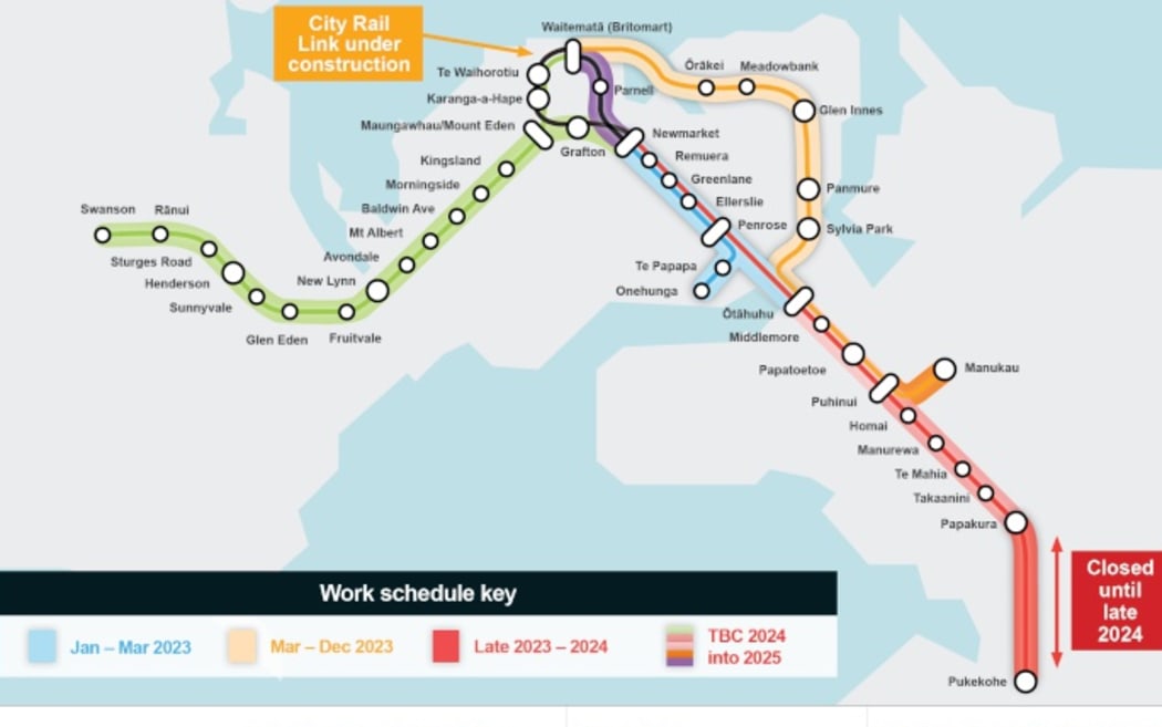 Auckland rail upgrades: train lines shut for months | RNZ