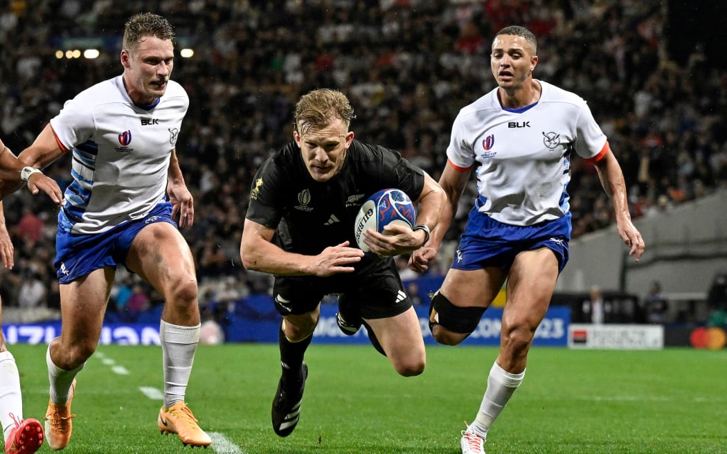 Rugby World Cup: All Blacks rout Namibia but win marred by red card ...