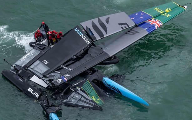 Black Foils launch replacement boat after horror Auckland Sail GP crash ...