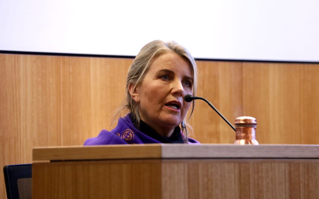 Liz Gunn guilty of assault after Auckland Airport incident | RNZ News