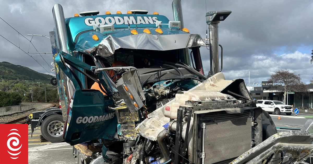 Commuters rush to help as train hits truck in Waikanae | RNZ News