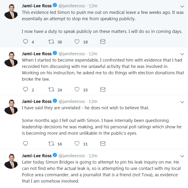 Watch: Jami-Lee Ross identified as National Party leaker | RNZ
